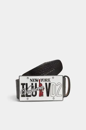 Dsquared2 Vaquera X Plaque Belt - Black
