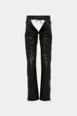 Dsquared2 Leather Chaps With Buckles