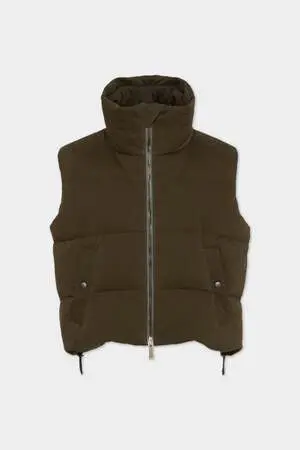 Dsquared2 Puffer Vest With High Neck - Brown