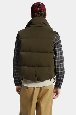 Dsquared2 Puffer Vest With High Neck - Brown