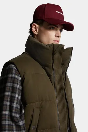 Dsquared2 Puffer Vest With High Neck - Brown
