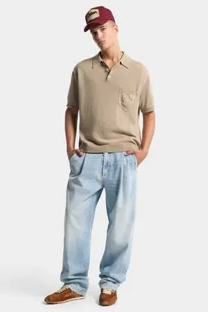 Dsquared2 Light Clean Wash One-pleat Loose Fit Denim Trousers