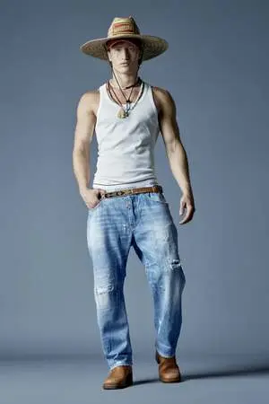 Dsquared2 Light Wash Distressed Denim Joggers