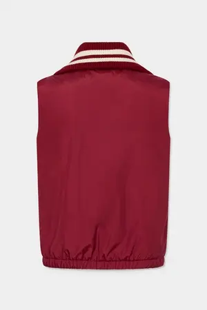 Dsquared2 Hybrid Studded Cropped Vest - Bordeaux