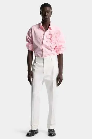 Dsquared2 Tailored Cotton Straight Leg Trousers - White
