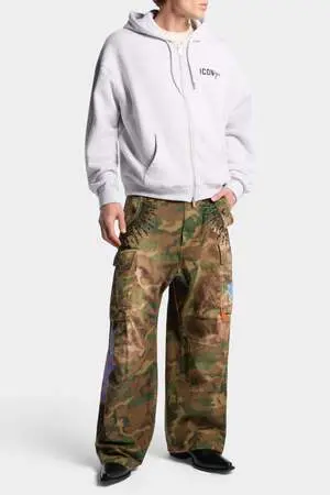 Dsquared2 Rebel Tag Wide Cargo Pants