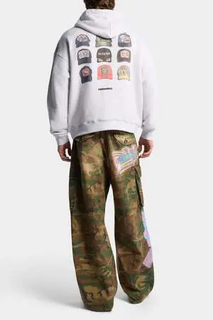 Dsquared2 Rebel Tag Wide Cargo Pants