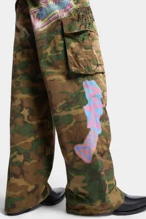 Dsquared2 Rebel Tag Wide Cargo Pants