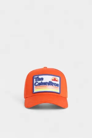 Dsquared2 Baseball Cap With Embroidered Logo Patch - Orange