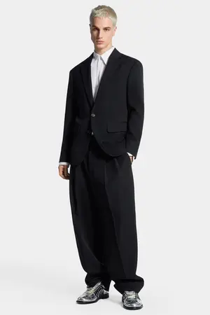 Dsquared2 Wool Twill Suit With Baggy Trousers