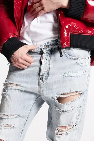 Dsquared2 Light Destroyed Wash 642 Jeans - Blue
