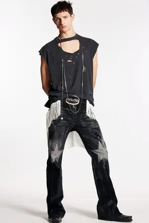 Dsquared2 Flock Bob Jeans - Black