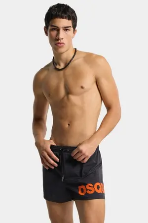 Dsquared2 Logo Midi Swim Boxer - Blue