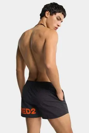 Dsquared2 Logo Midi Swim Boxer - Blue