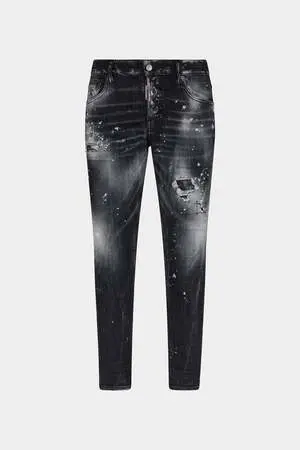 Dsquared2 Skinny Fit Distressed Wash Jeans - Black