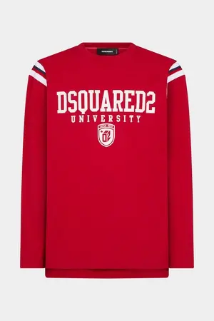 Dsquared2 Dsquared2 Varsity Fit Long Sleeve T-Shirt Red