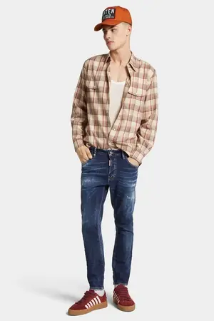 Dsquared2 Dark Wash Skater Jeans - Blue