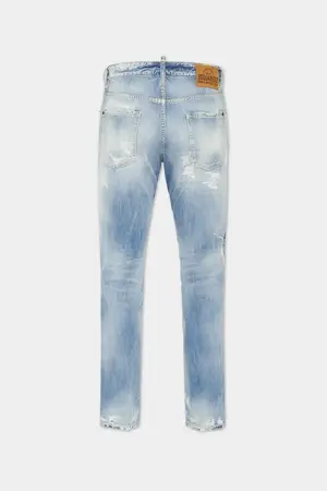 Dsquared2 Light Wash Ripped Cool Guy Jeans - Blue