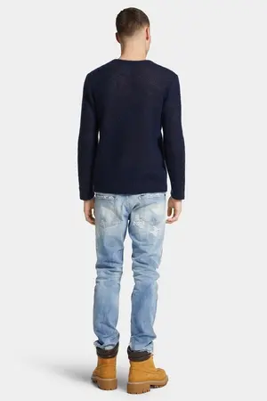 Dsquared2 Light Wash Ripped Cool Guy Jeans - Blue