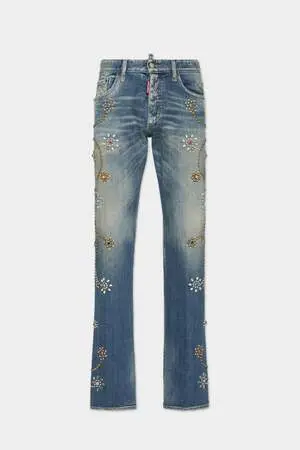 Dsquared2 Medium Wash Embellished Jeans