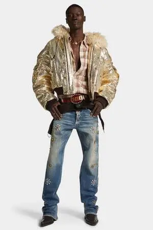 Dsquared2 Medium Wash Embellished Jeans