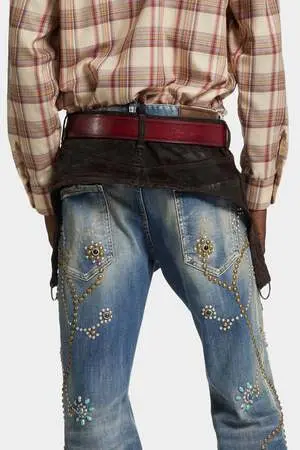 Dsquared2 Medium Wash Embellished Jeans
