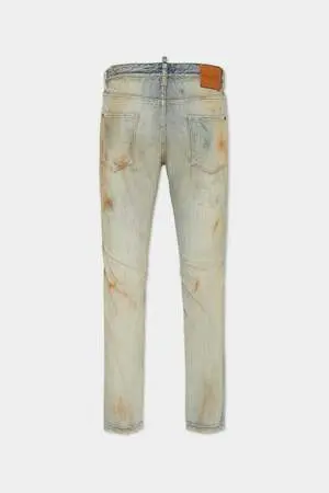 Dsquared2 Light Wash Straight Leg Jeans - Blue