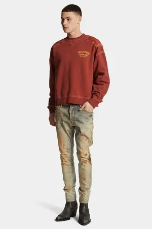 Dsquared2 Light Wash Straight Leg Jeans - Blue