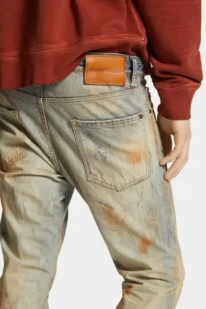 Dsquared2 Light Wash Straight Leg Jeans - Blue