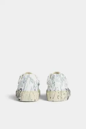 Dsquared2 Calf Leather Graffiti Low Top Sneakers - Fantasy