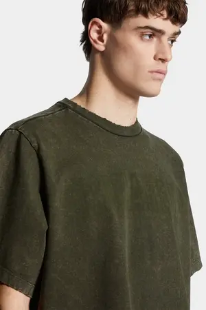 Dsquared2 Loose Fit Raw Edge T-shirt - Yellow