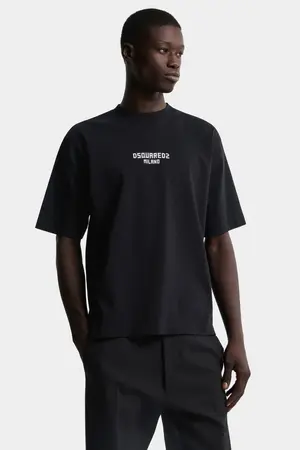 Dsquared2 Milano Logo Cotton T-shirt - Black