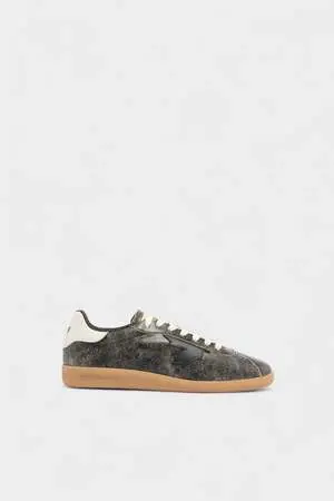 Dsquared2 Cracked Leather Low Top Sneakers - Black