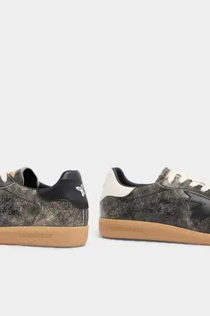 Dsquared2 Cracked Leather Low Top Sneakers