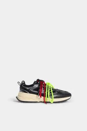Dsquared2 Sprinter Sneakers With Metallic Accents - Black
