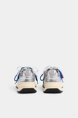 Dsquared2 Sprinter Sneakers With Metallic Leather - Silver