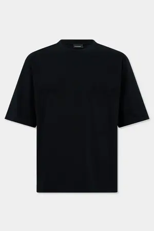 Dsquared2 Rebels" Logo Cotton T-shirt - Black