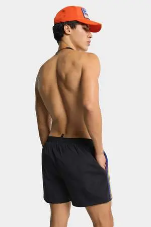 Dsquared2 Mid-cut Swim Boxer With Rainbow Sidebands