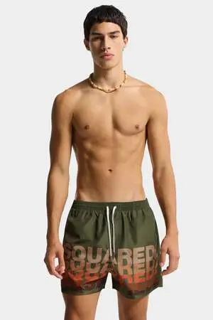 Dsquared2 Logo Midi Swim Boxer - Green