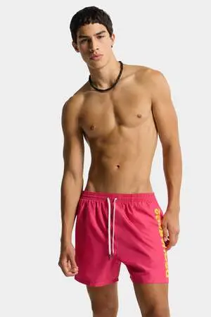 Dsquared2 Logo Midi Swim Boxer - Fuchsia
