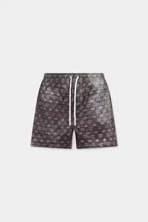 Dsquared2 Monogram Midi Swim Boxer - Black