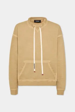 Dsquared2 Relaxed Fit Drawstring Crewneck With Logo Detail