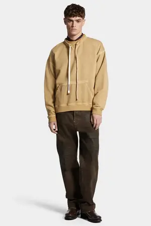 Dsquared2 Relaxed Fit Drawstring Crewneck With Logo Detail