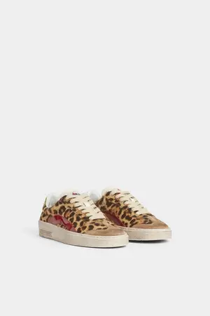 Dsquared2 Leopard Print Lace-up Sneakers - Multicolor