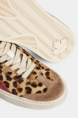Dsquared2 Leopard Print Lace-up Sneakers - Multicolor