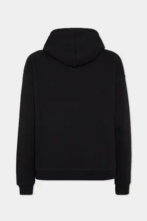 Dsquared2 Relaxed Fit Hoodie With Sponge Patch - Black