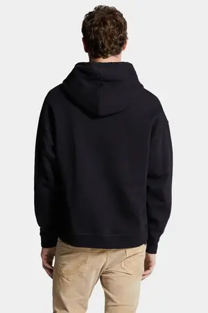 Dsquared2 Relaxed Fit Graphic Hoodie - Black