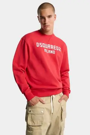 Dsquared2 Milano Cool Fit Crewneck Sweatshirt - Red