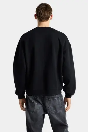 Dsquared2 Crewneck Sweatshirt With Logo Detail - Black