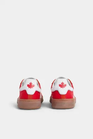 Dsquared2 Boxer Suede And Leather Low-top Sneakers - Red
